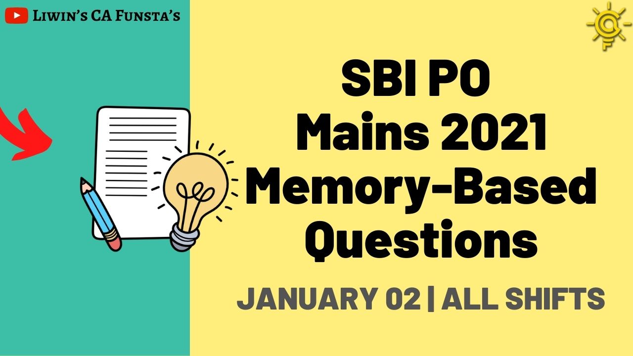 SBI PO 2021 Mains Current Affairs Memory based Questions | Review ...